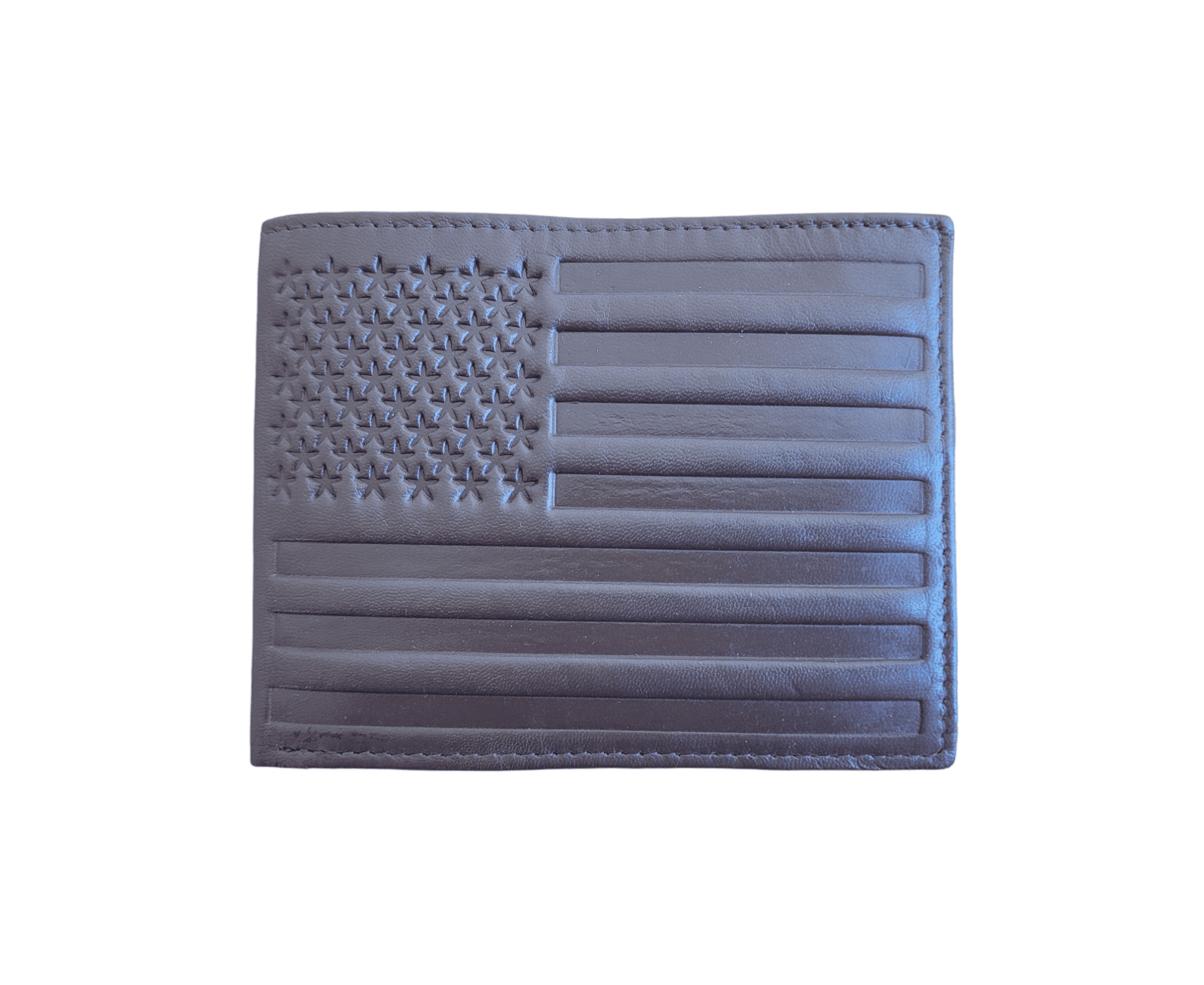 American US Flag Embossed Genuine American Leather RFID Bifold Wallet ...