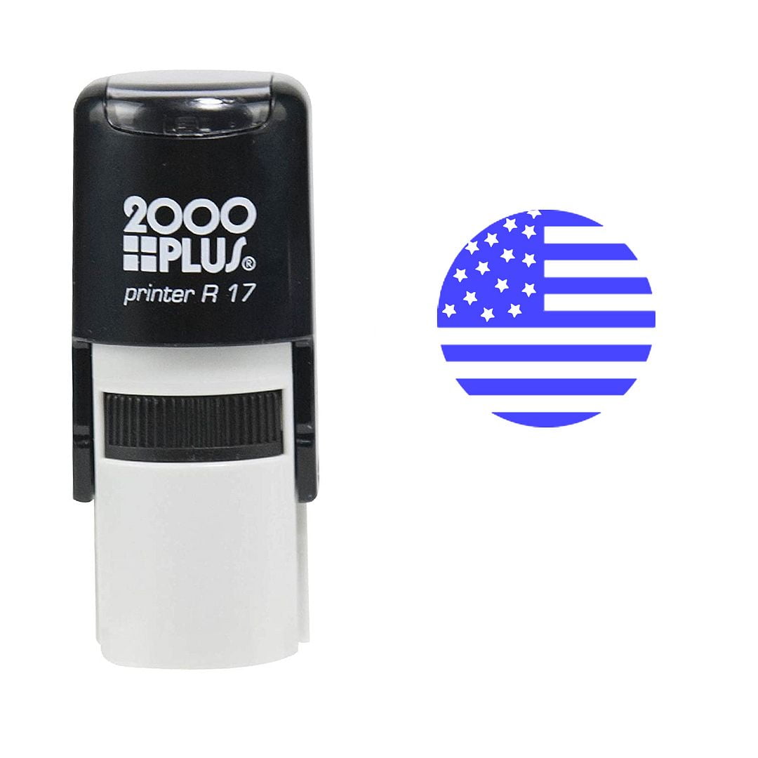 American USA Blue Flag 2000 Plus Self Inking Patriotic Teacher Rubber ...