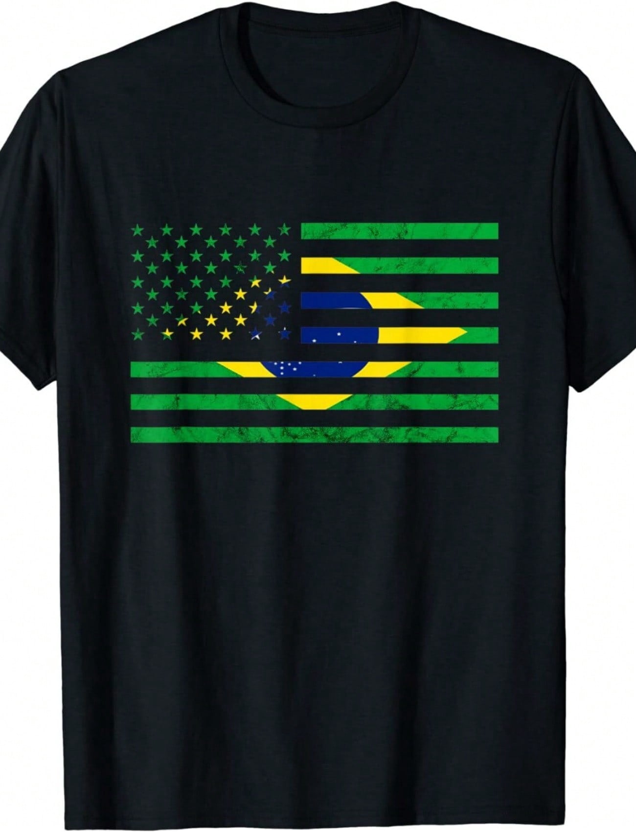 American USA Brazil Flag Brazilian Roots Brasilian Unisex T-Shirt ...