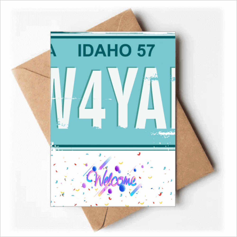 American USA Car Licence Plate Number Welcome Back Greeting Cards ...