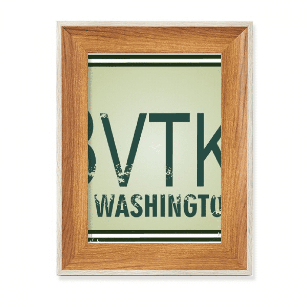 American USA Car Number Pattern Desktop Wooden Photo Frame Display ...