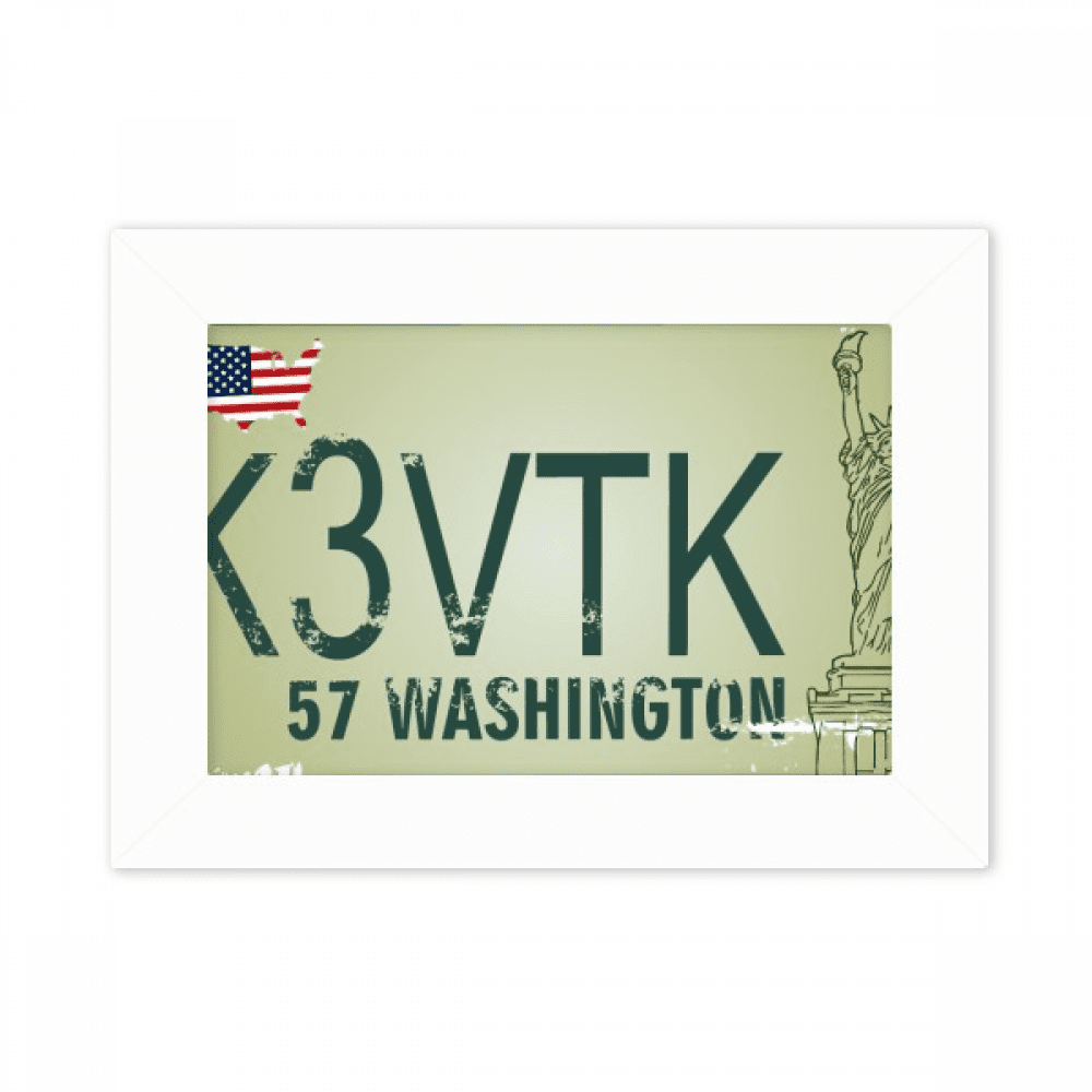American USA Car Number Pattern Photo Mount Frame Picture Art Painting ...