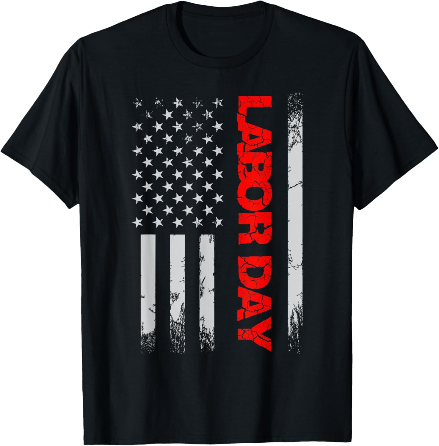 American USA Flag Men Women Labor Day Working Workers Gifts T-Shirt ...