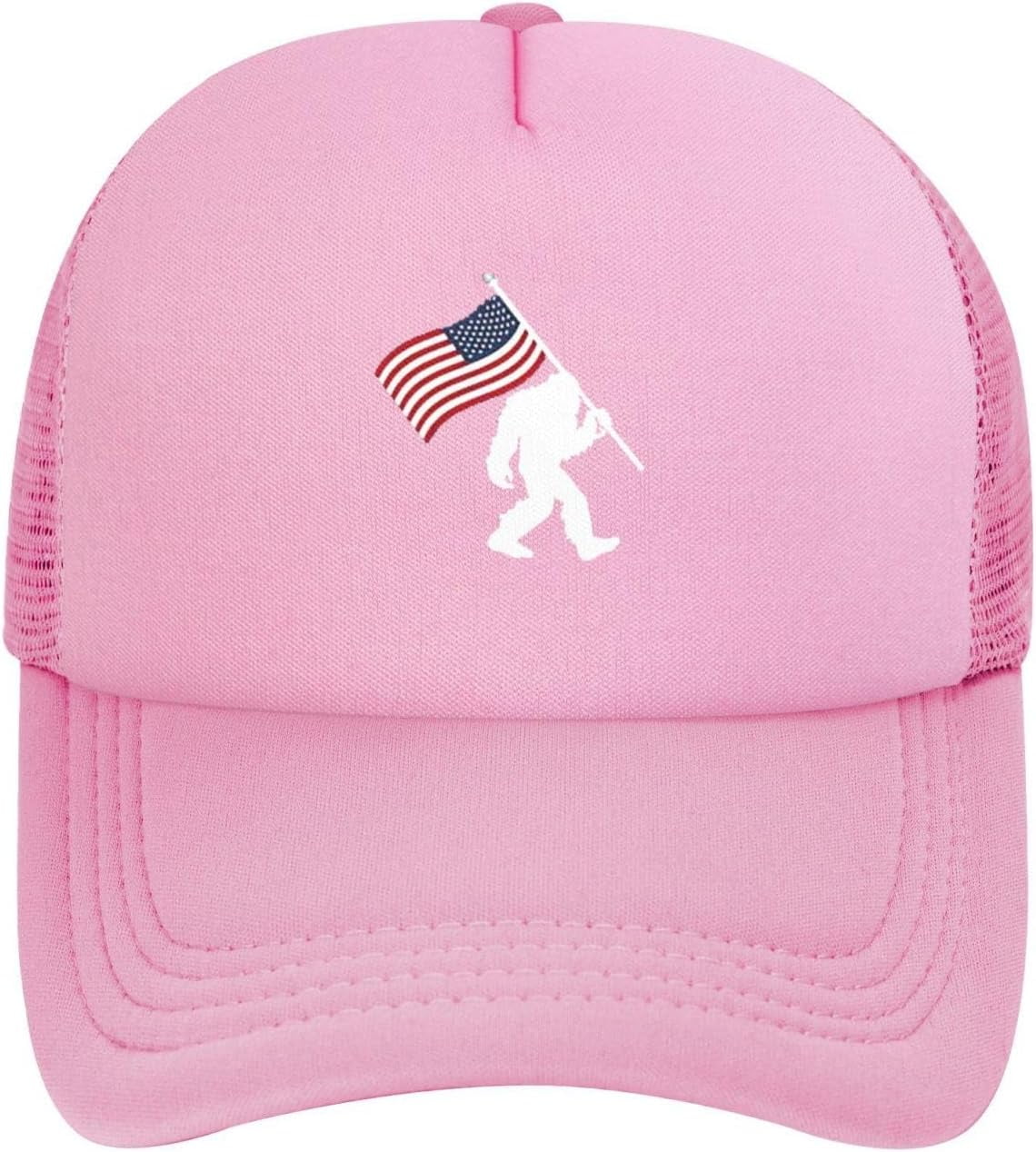 American USA Flags Sasquatch Bigfoot Baseball Cap Polyester Cowboy Hat ...
