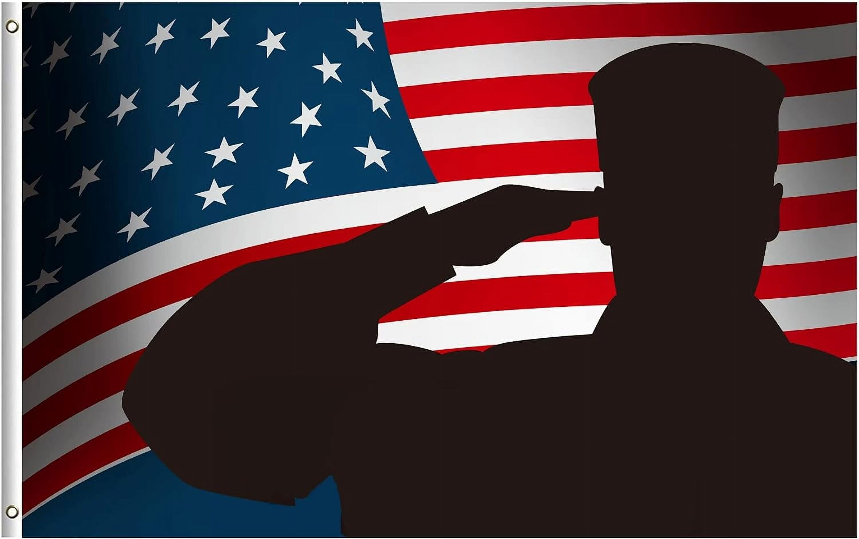 American USA Patriotic Flag Memorial Veterans Day Remember Honor Flag ...