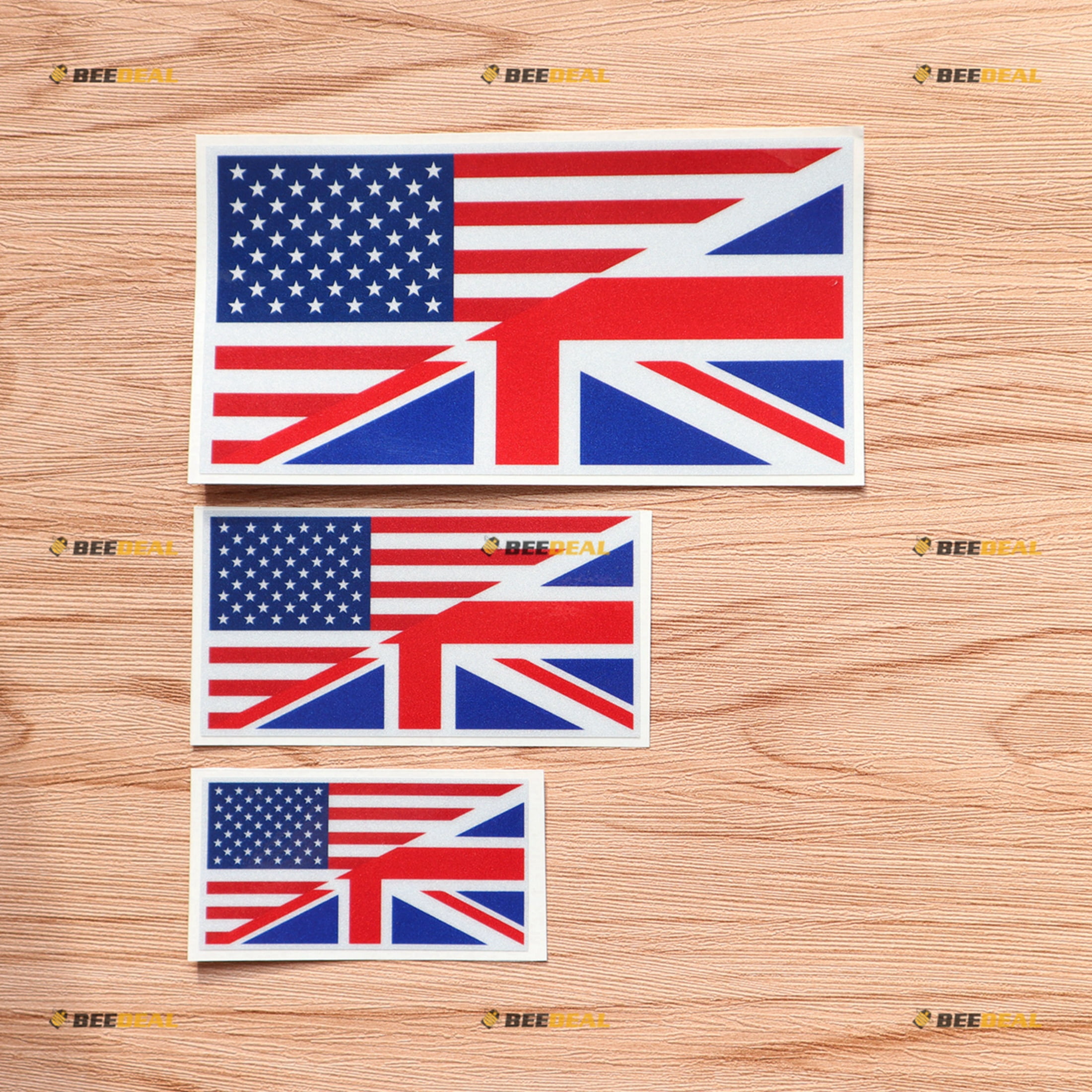 American USA UK British Flag Merged Union Jack Vinyl Decal Sticker - 3 ...