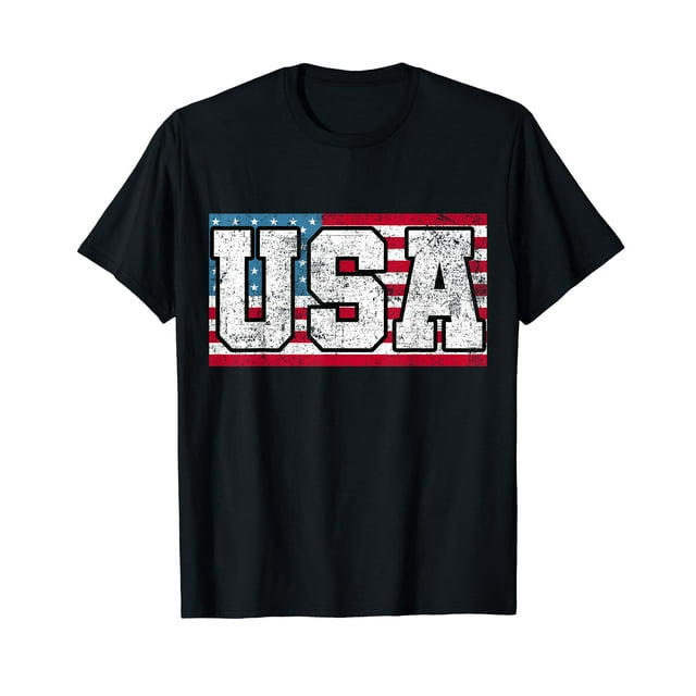 American USA US Flag 4th of July T-Shirt - Walmart.com