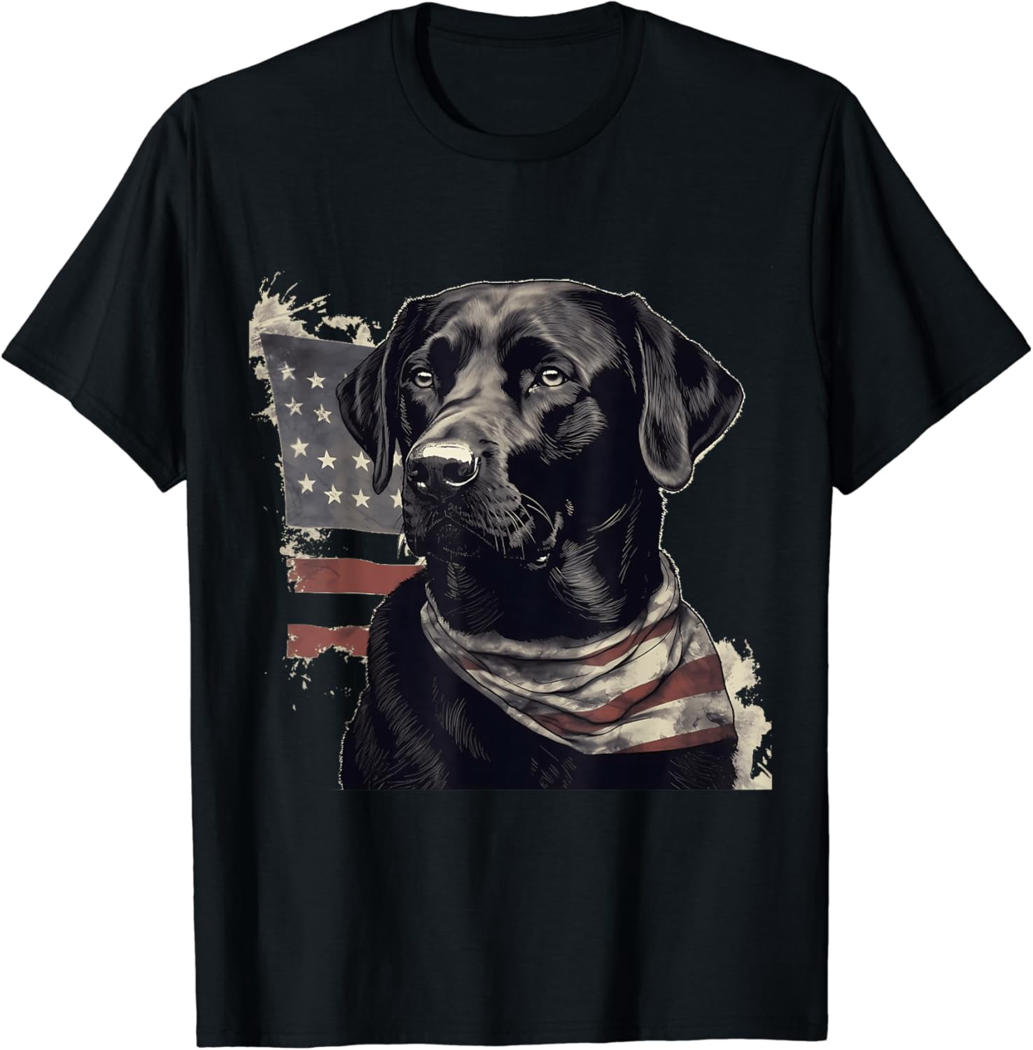 American Usa Flag Lab Owner Black Labrador Retriever T Shirt - Walmart.com