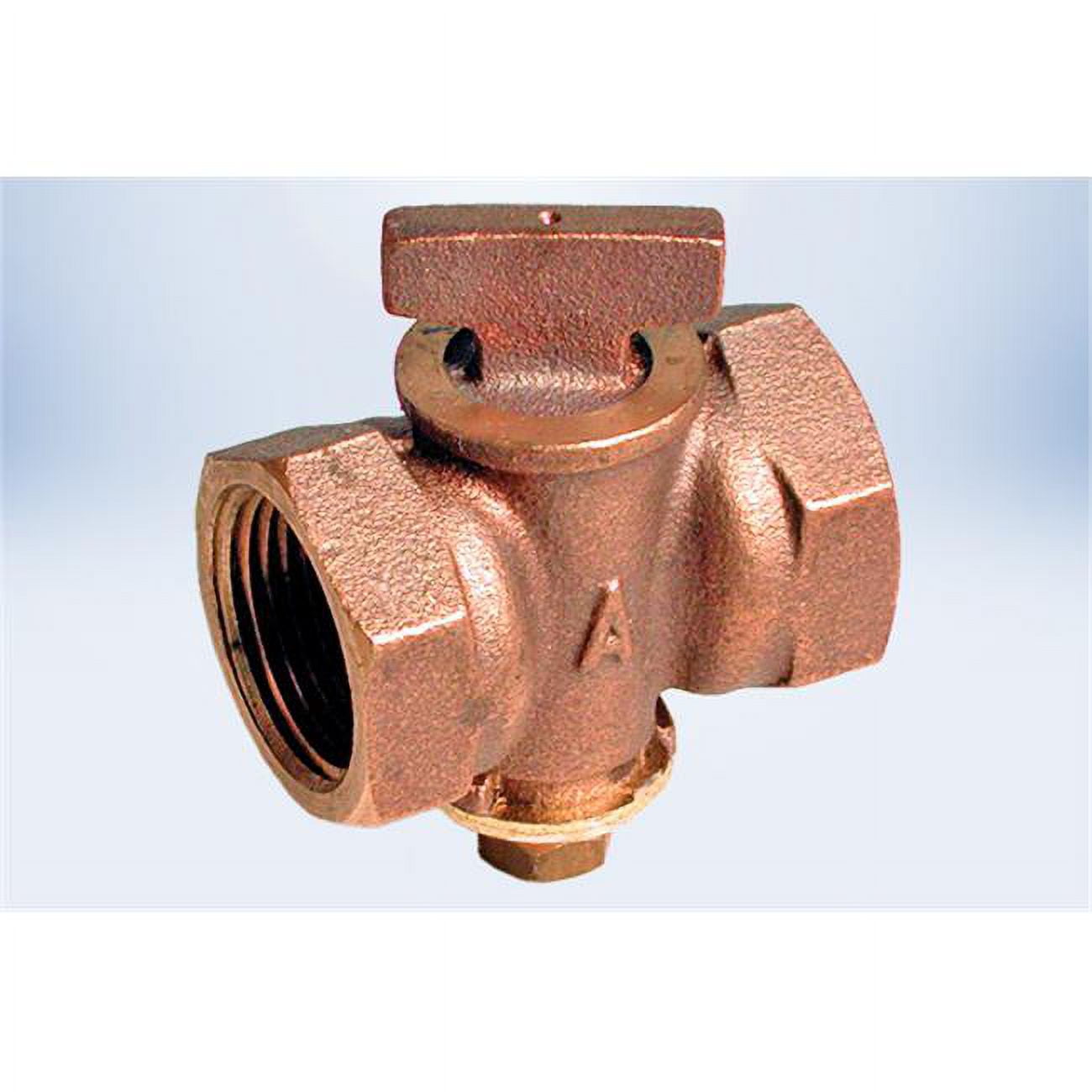 American Valve 87CBK 1-2 0.5 in. Bronze Gas Cock Tee Head - Walmart.com