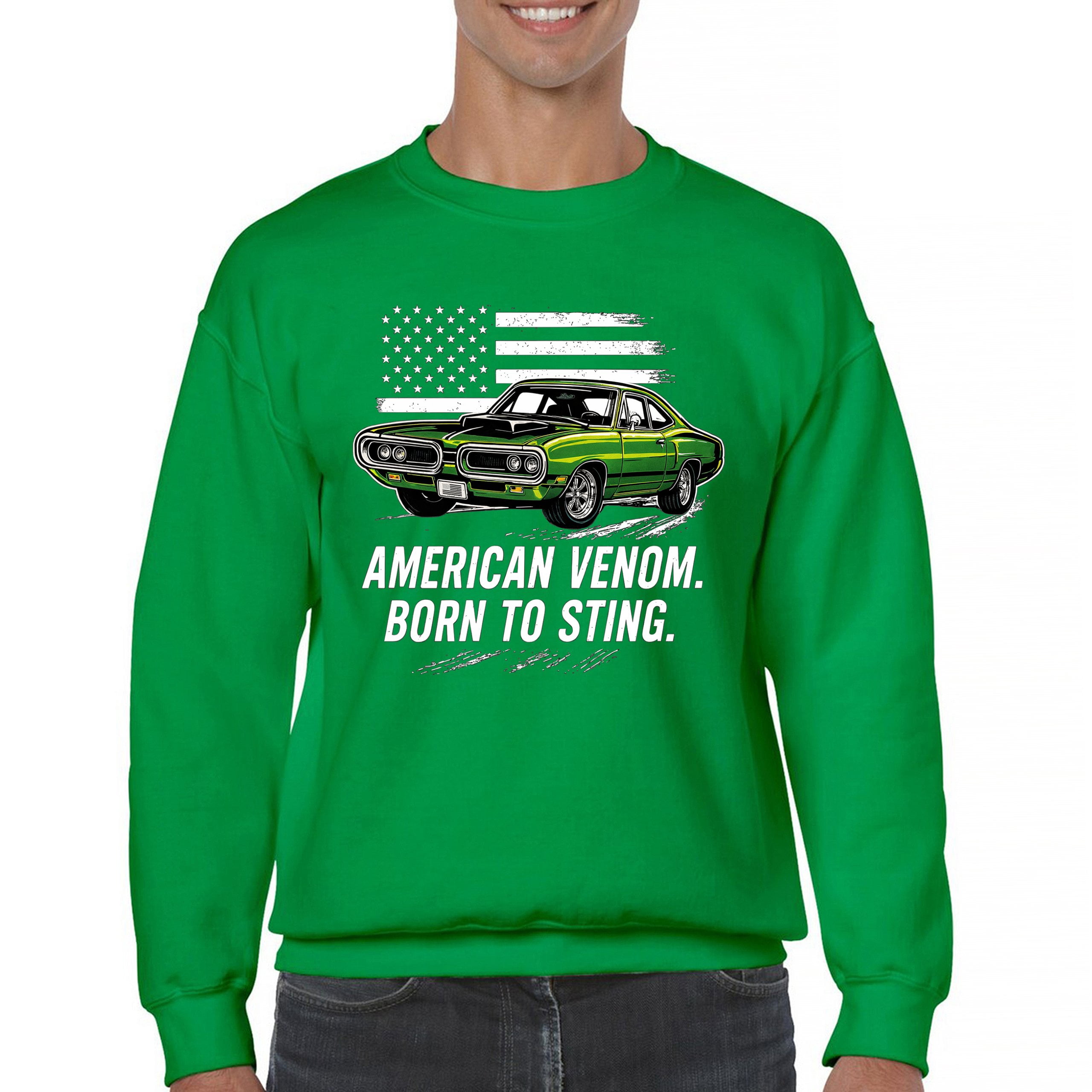 American Venom Muscle Car Sweatshirt RT Street Racing V8 V12 Perfomance ...
