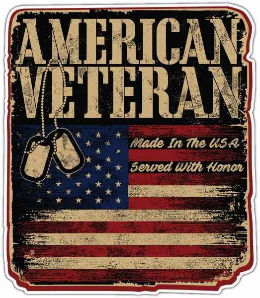 American Veteran Army Military Usa Flag Car Stickerphone Decal Water ...