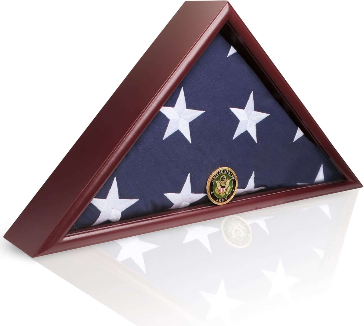 - American Veteran Burial Flag Display Case, Casket Flag Stand, Flag ...