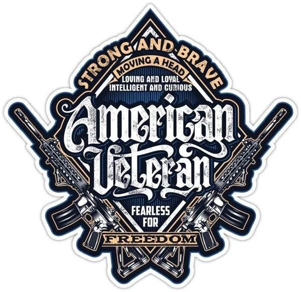 American Veteran Us Army Military Brave Car Window Stickerphone Decal ...