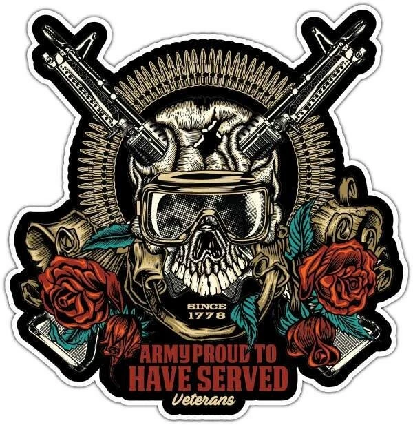 American Veteran Us Army Military Proud Car Window Stickerphone Decal ...