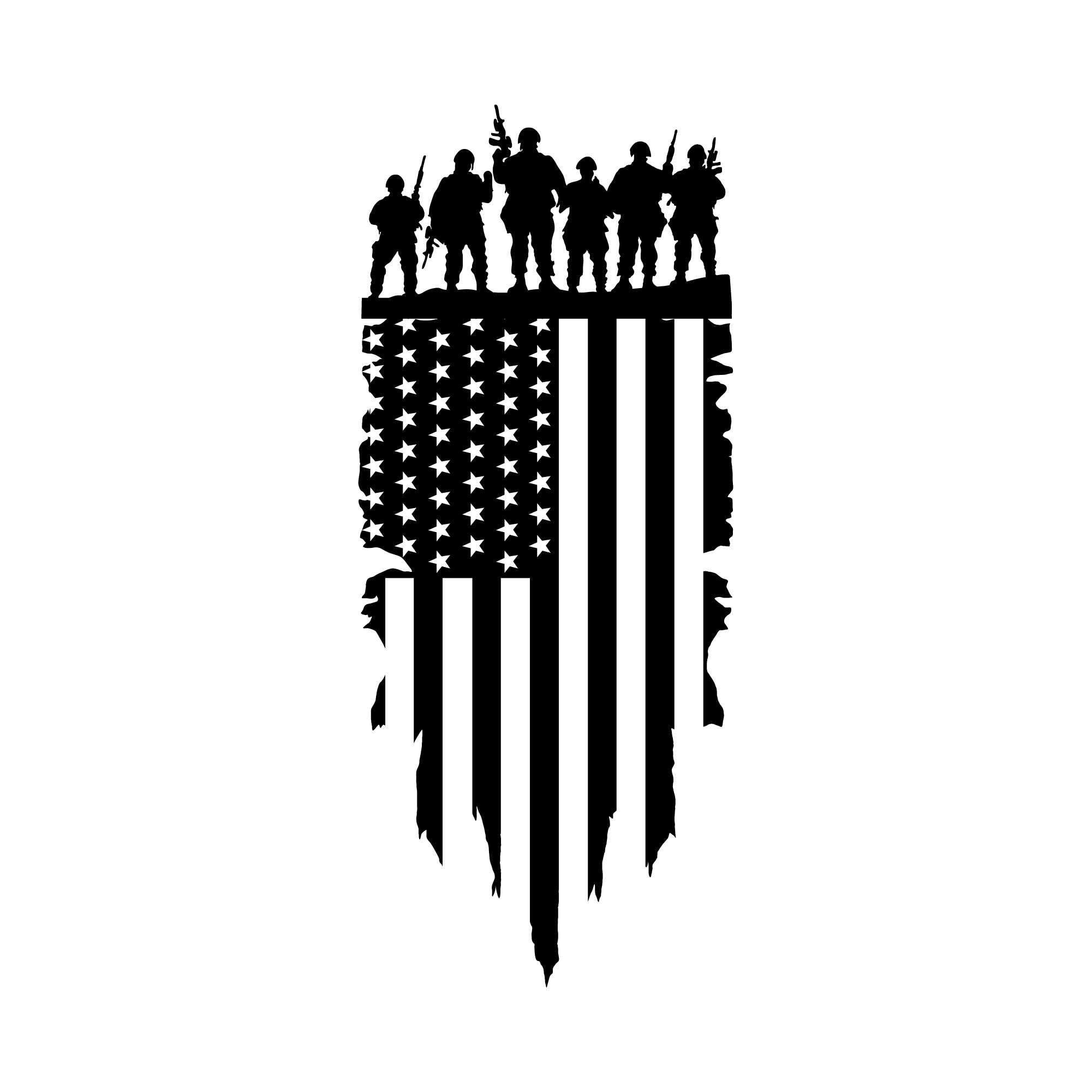 American Veterans On Usa Flag Vinyl Wall Decal Wall Art Sticker Designs ...