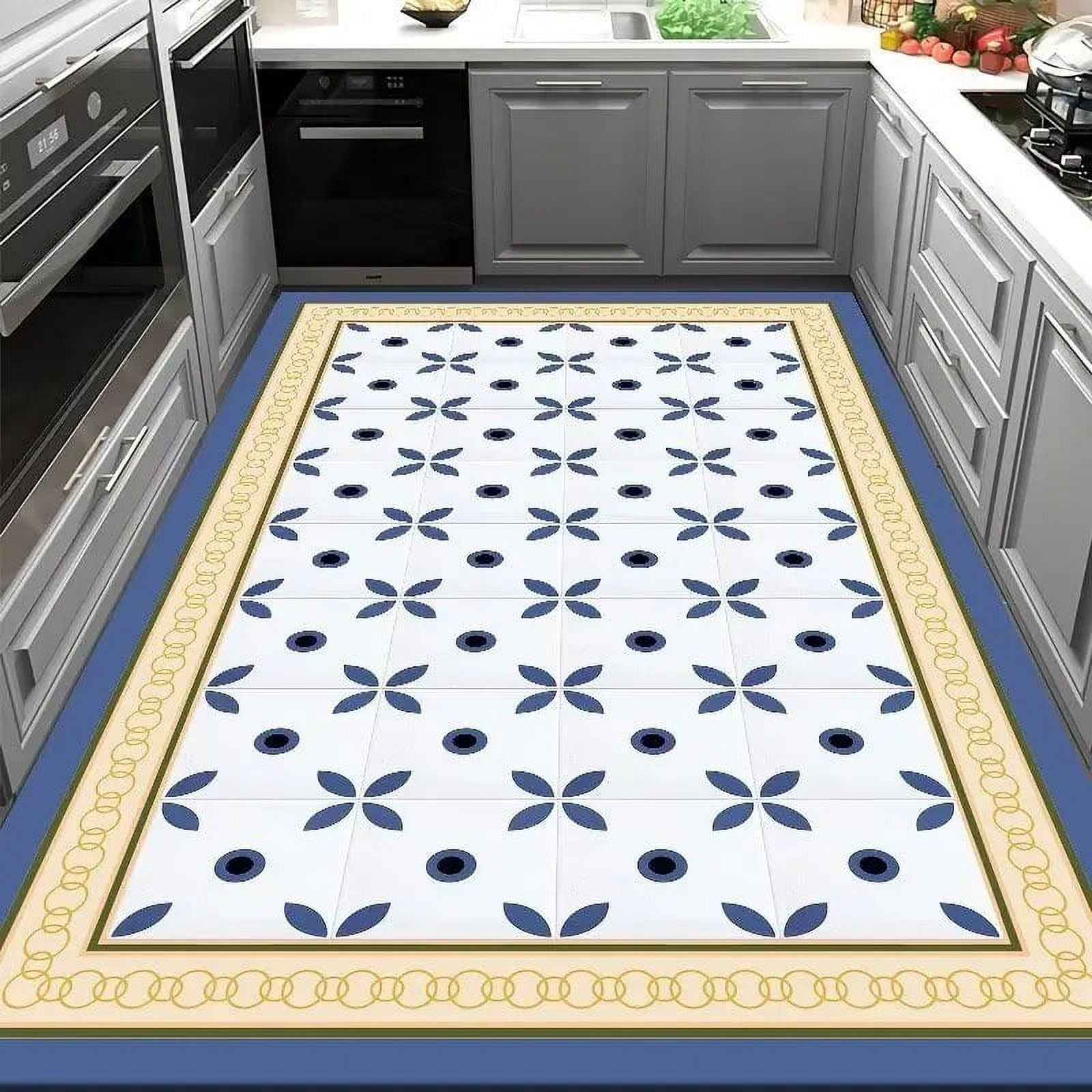 American Vintage Kitchen Rug for Waterproof and Oil Proof Home Decor ...