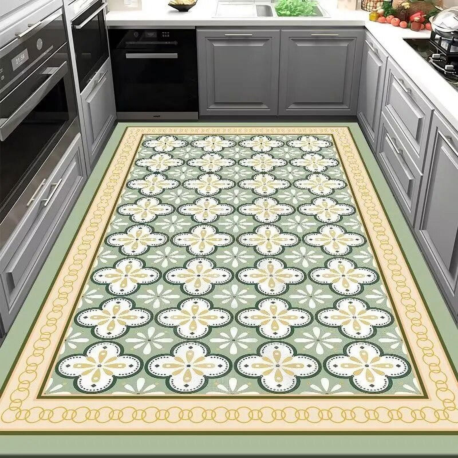 American Vintage Kitchen Rug for Waterproof and Oil Proof Home Decor ...