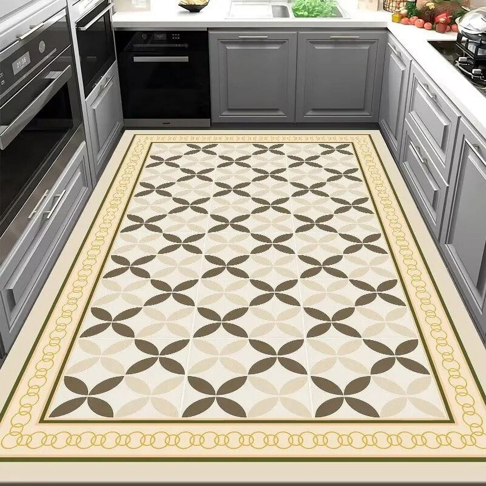 American Vintage Kitchen Rug for Waterproof and Oil Proof Home Decor ...