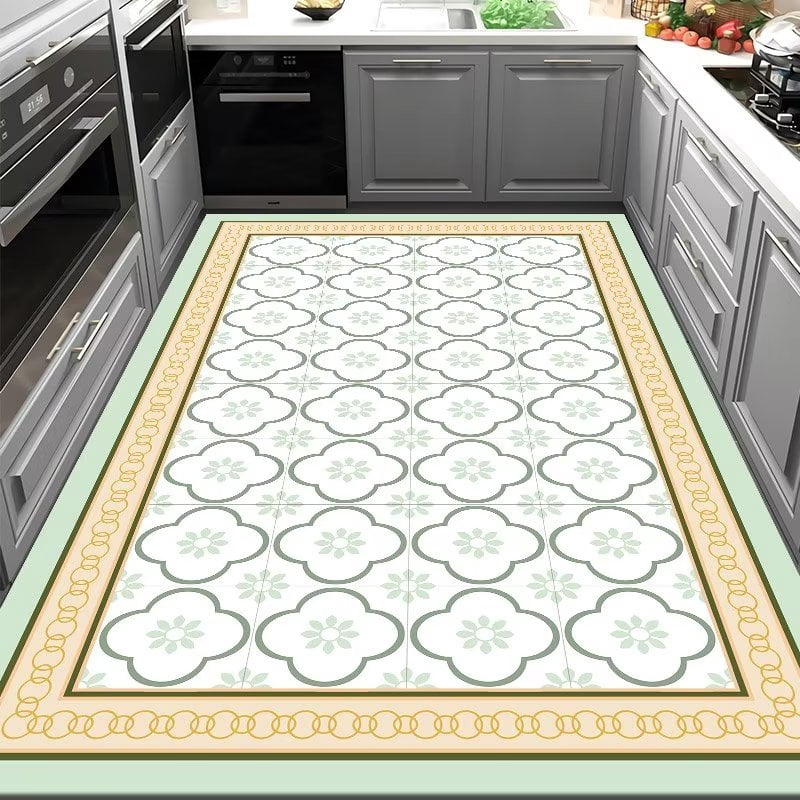 American Vintage Kitchen Rug for Waterproof and Oil Proof Home r Living ...