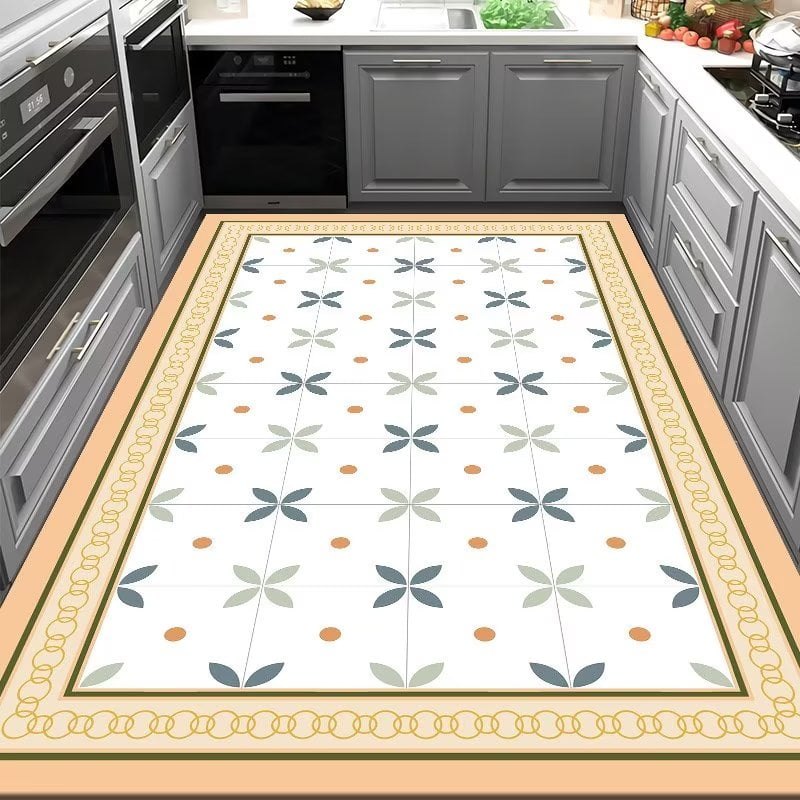 American Vintage Kitchen Rug for Waterproof and Oil Proof Home r Living ...