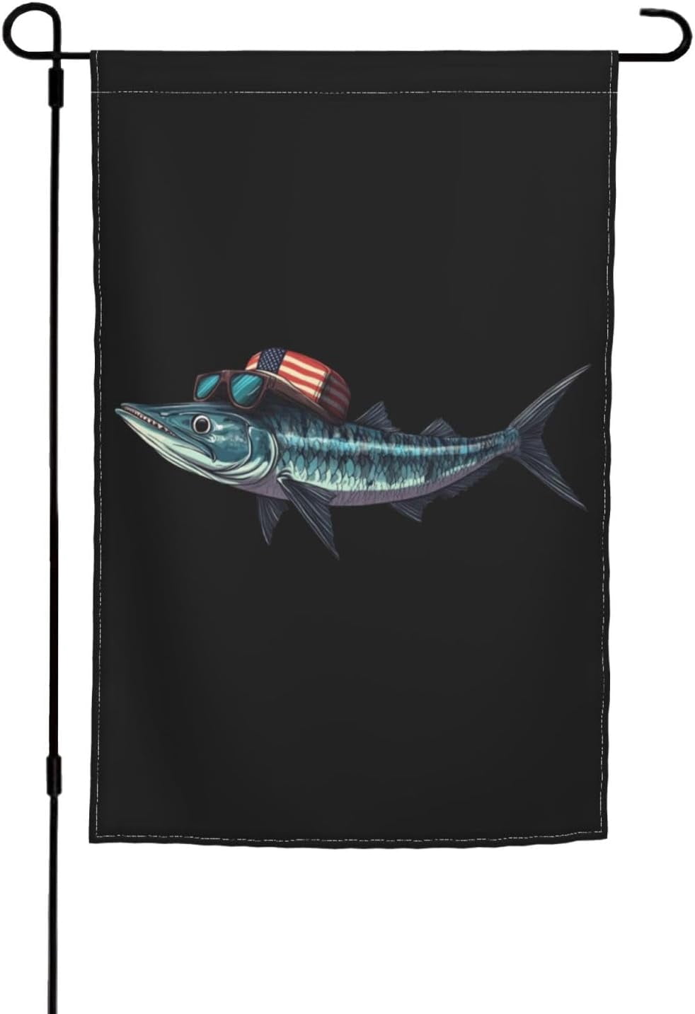 American Wahoo Fish Garden Flag, Double-Sided Weather-Resistant Outdoor ...