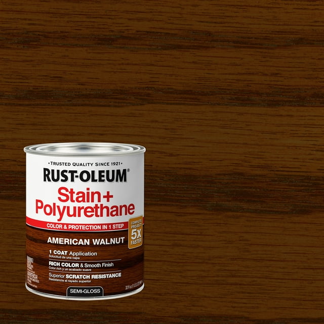 American Walnut, Rust-Oleum Stain + Polyurethane Semi-Gloss -330056 ...