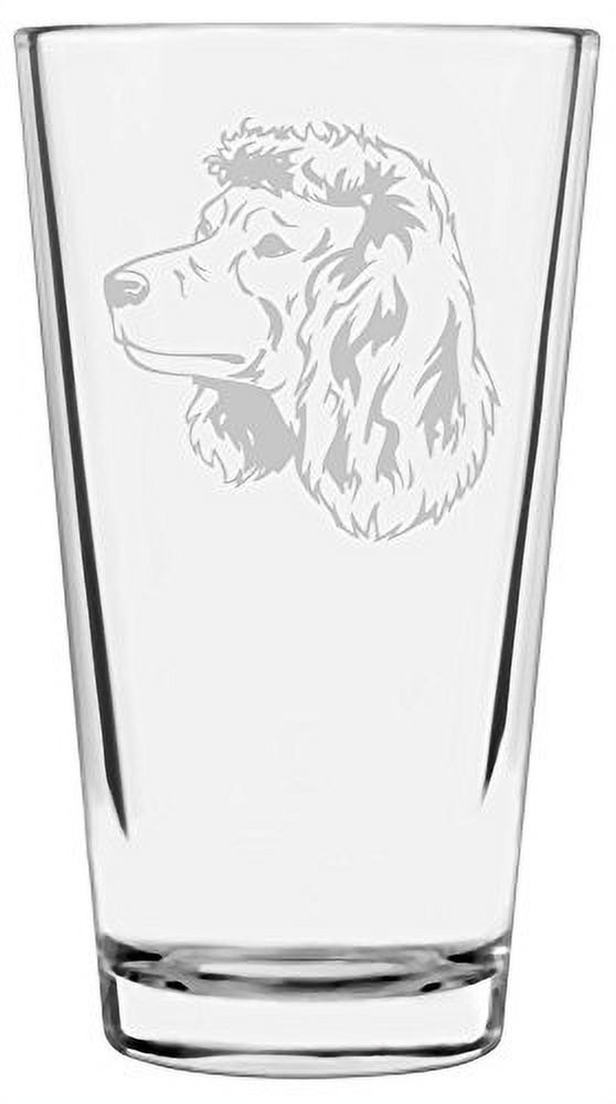 American Water Spaniel AWS Dog Themed Etched All Purpose 16oz Libbey ...