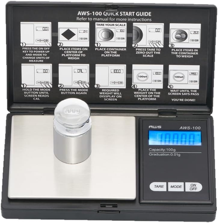 American Weigh Scales Series Digital Pocket Weight ScaleCalibration ...