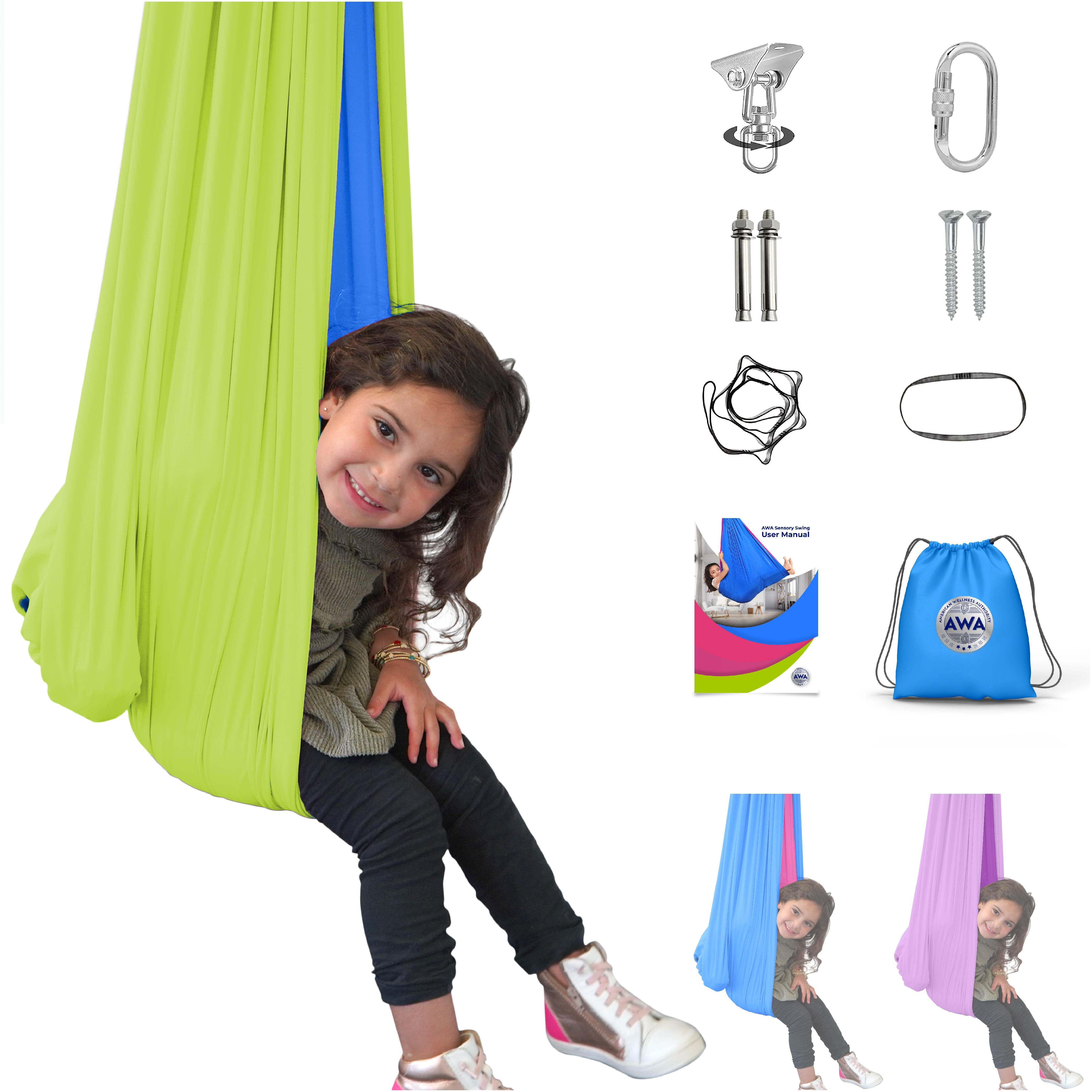 American Wellness Authority Sensory Swing Indoor for Kids & Adults with ...