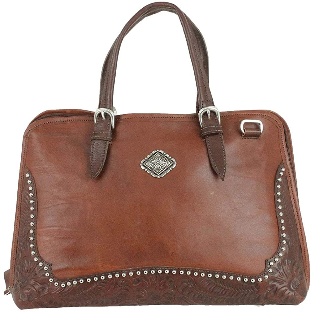 American West Cowtown Zip-Around Smart Briefcase Handcrafted Leather ...