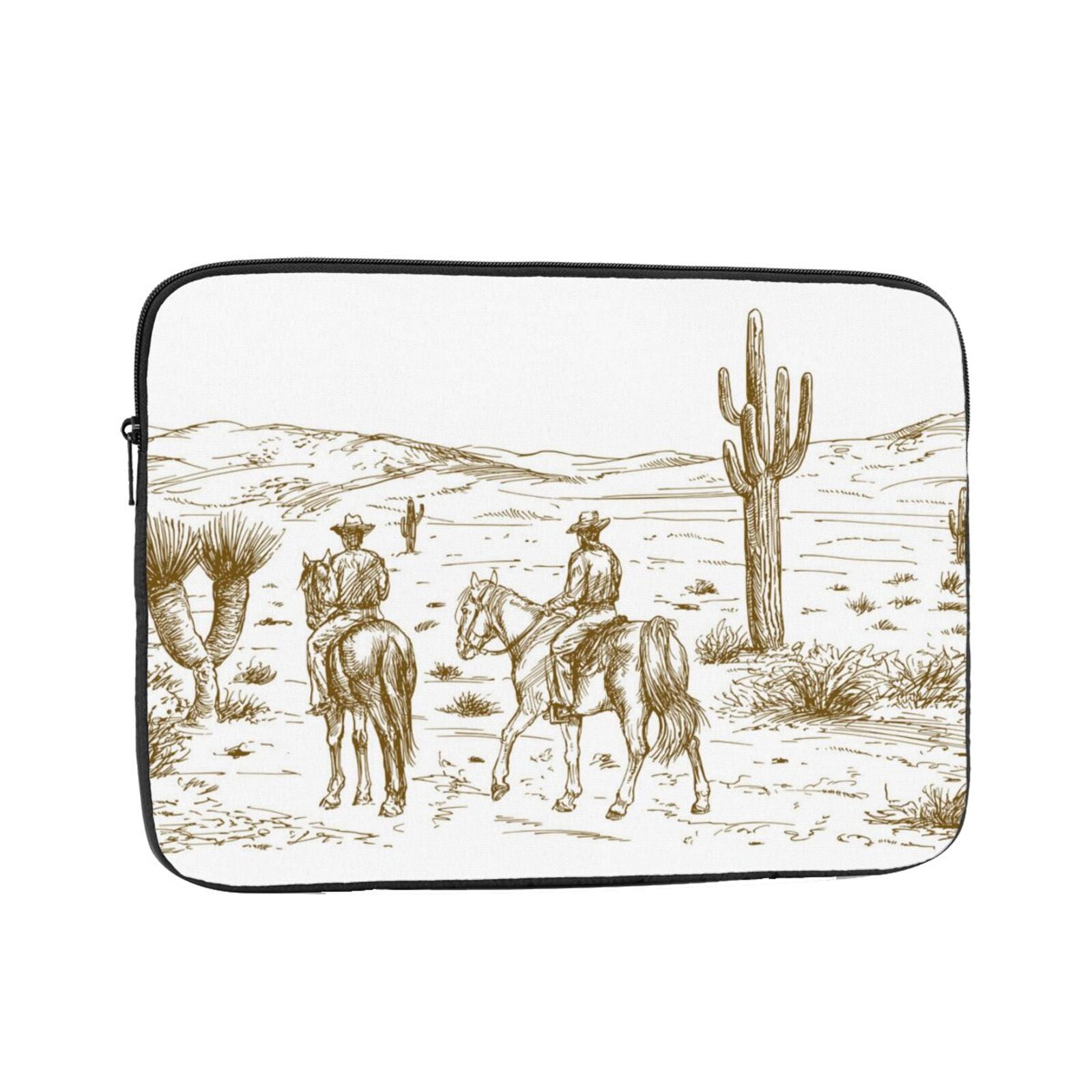 American Wild West Desert Cowboys 17 inch Portable Laptop Sleeve ...