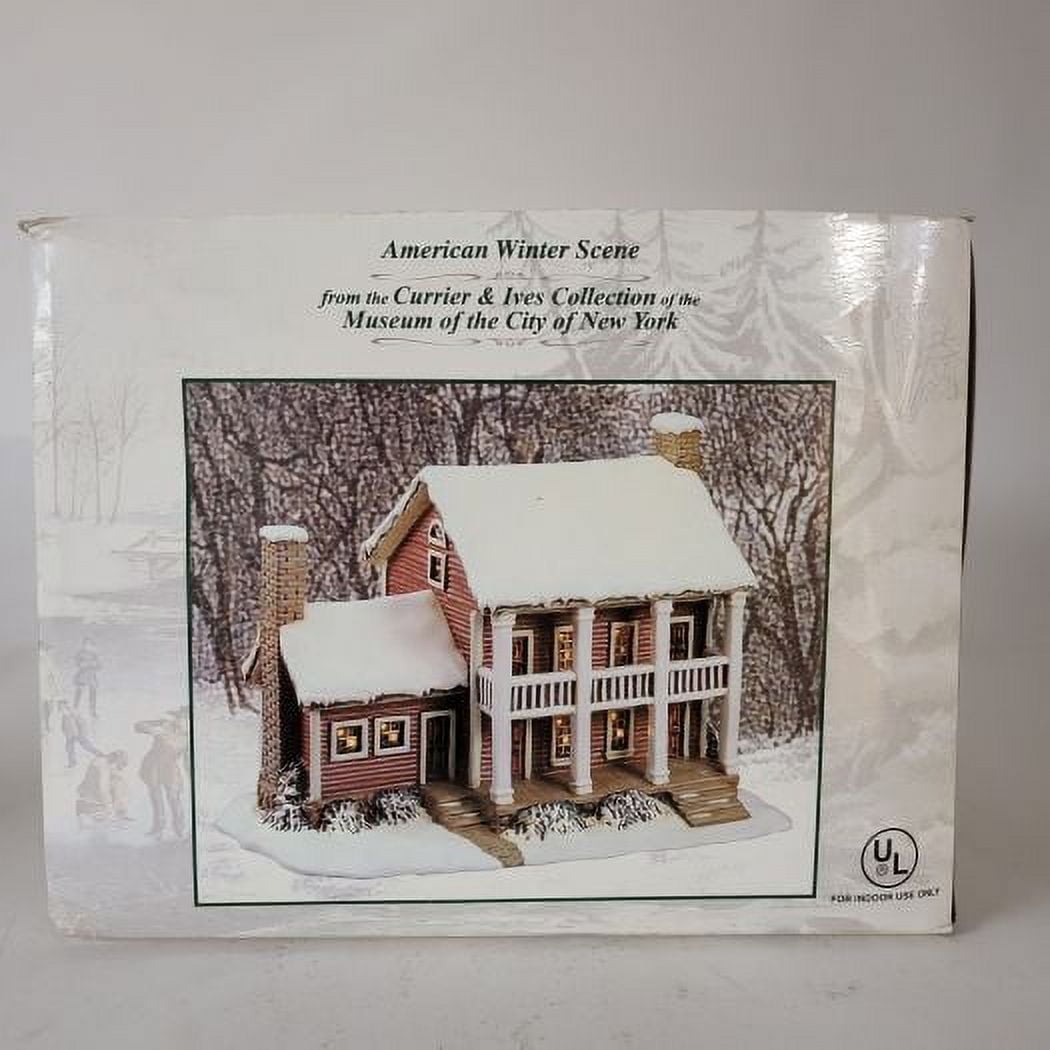 American Winter Scene Village House, Currier & Ives Collection, Museum ...
