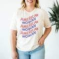 American Woman Natural Unisex Tee, Fourth of July Red White and Blue ...