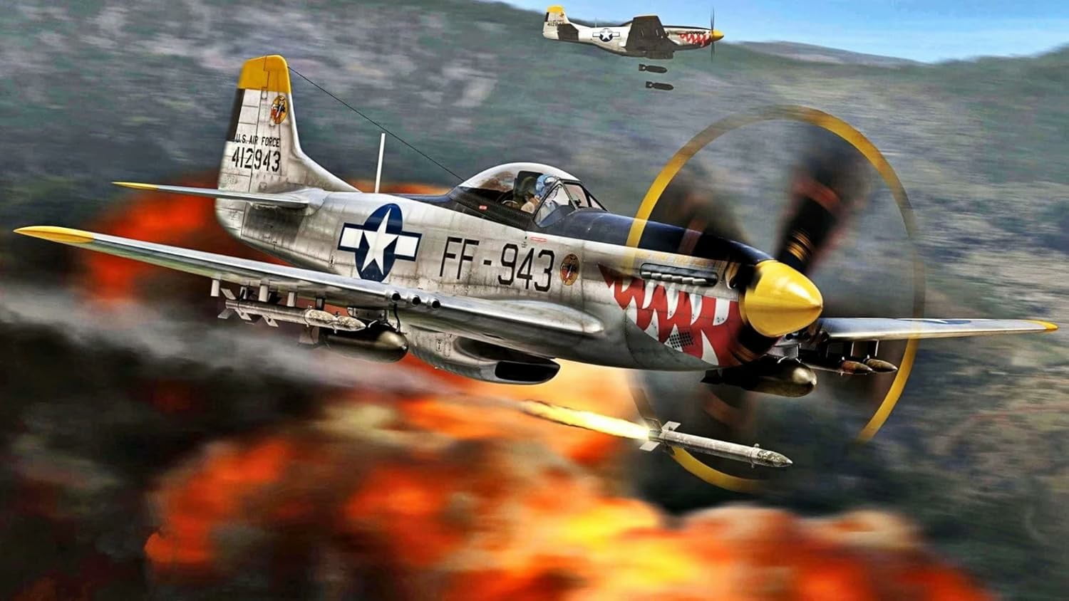 American fighter jet - 1000-piece wooden jigsaw puzzle for military ...