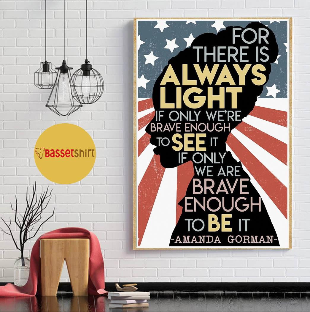 American flag Amanda Gorman poem 2021 poster 16 x 24 Inch Poster ...