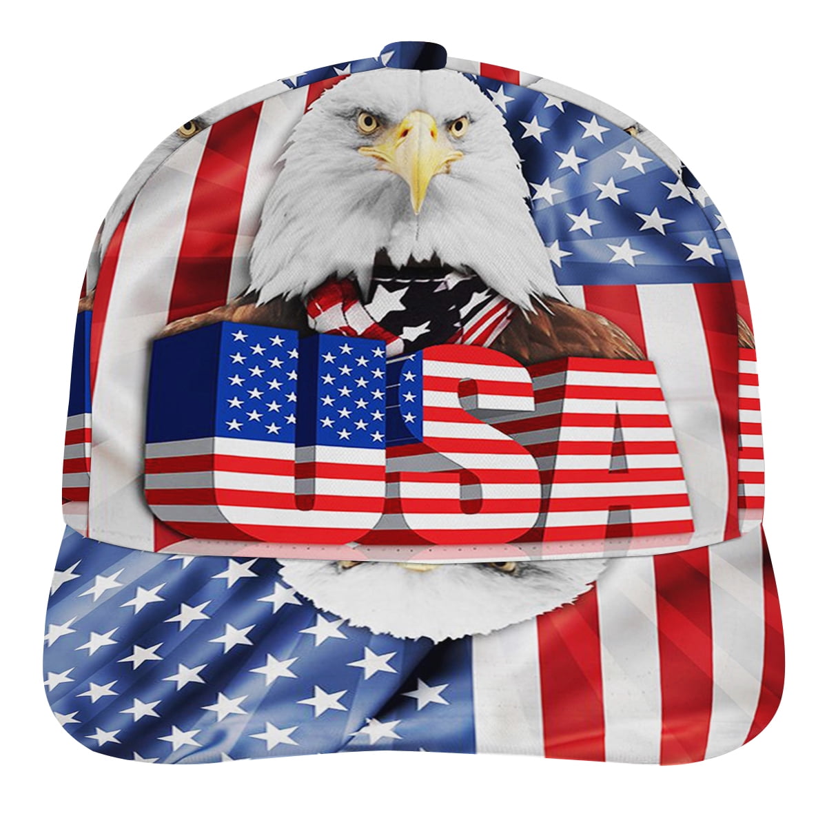 American flag Bald Eagle baseball cap hat - Walmart.com