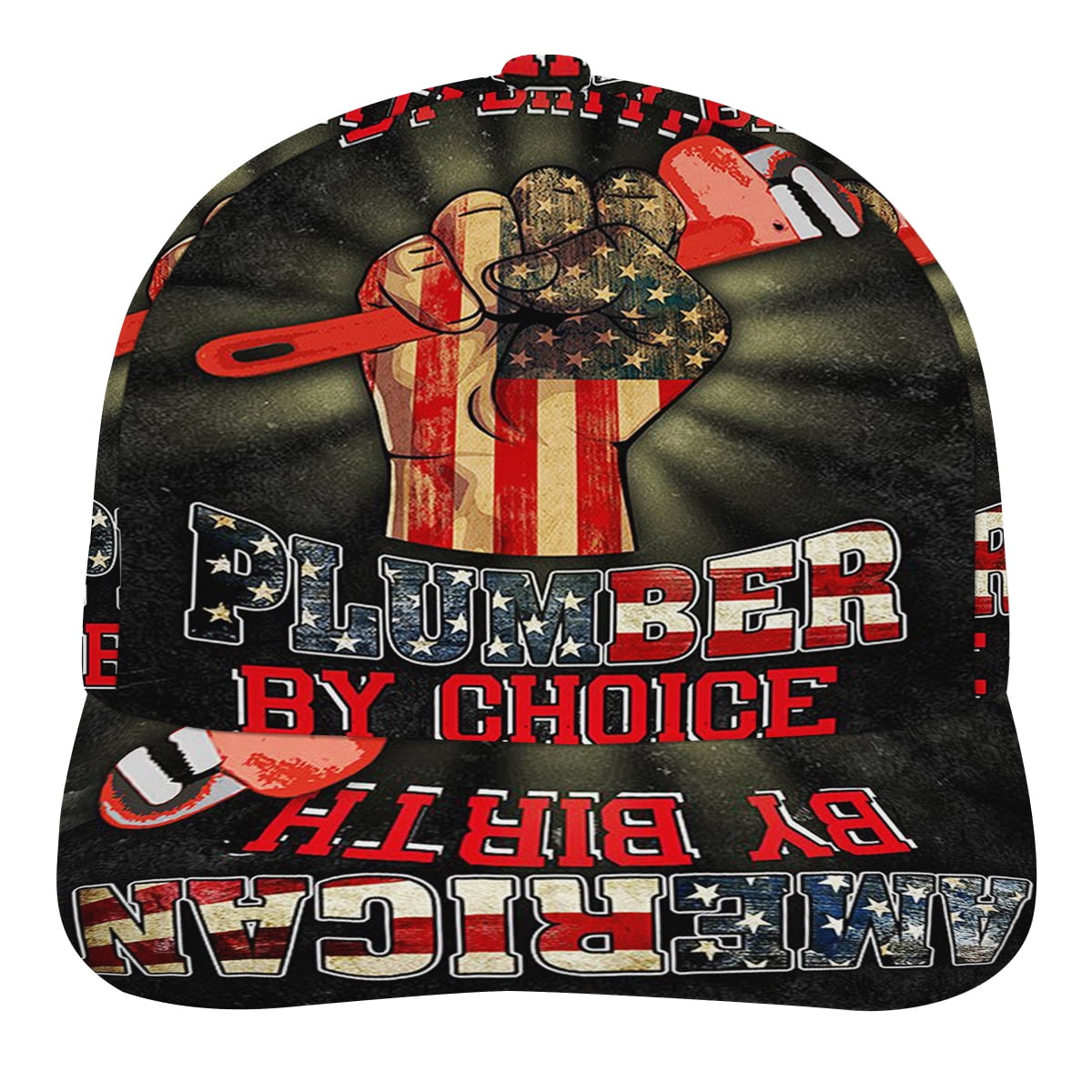 American flag By Birth Plumber By Choice baseball cap hat - Walmart.com