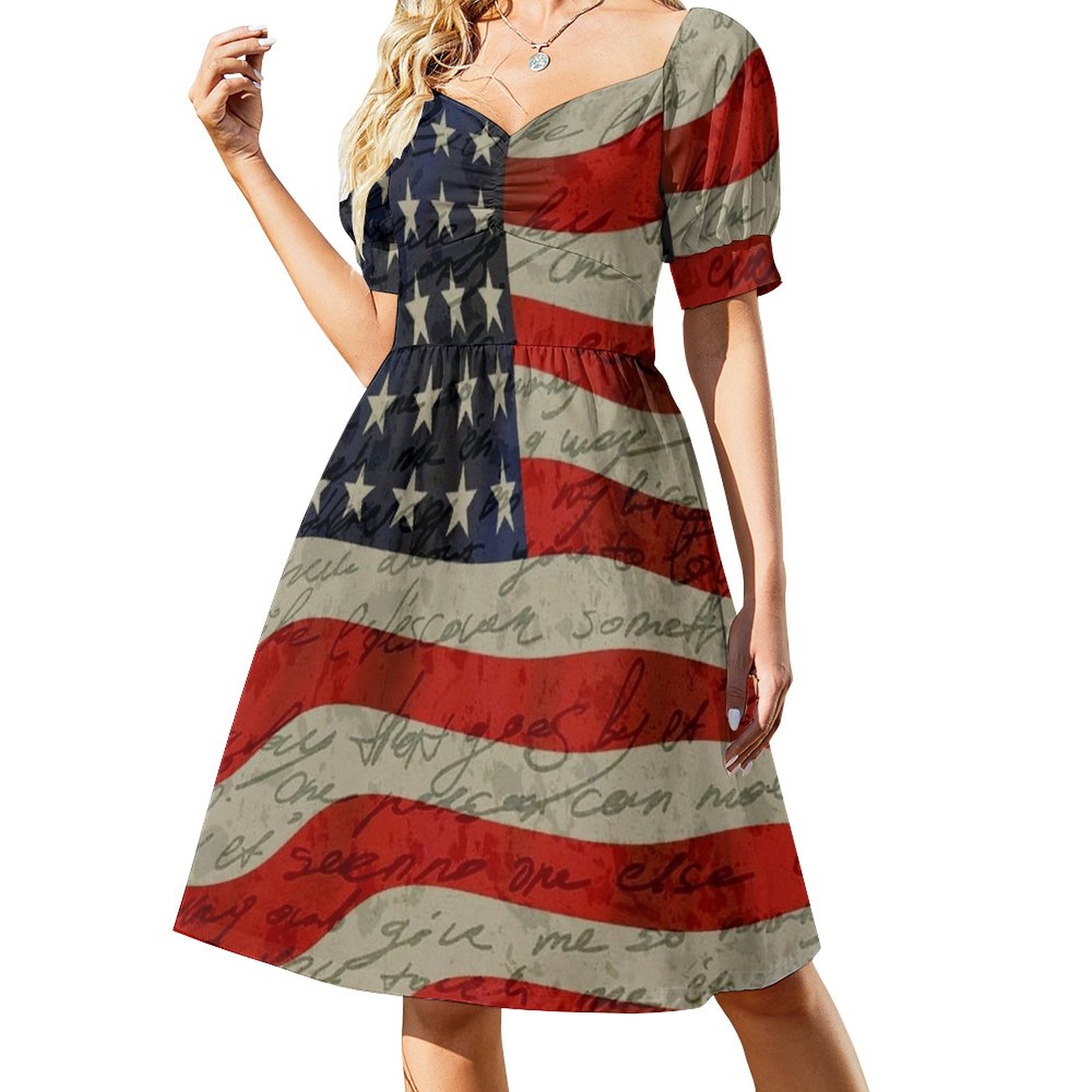 American flag Dress womens clothing Women's summer dress evening ...