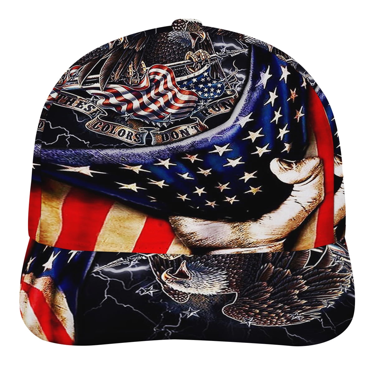 American flag Eagle baseball cap hat - Walmart.com