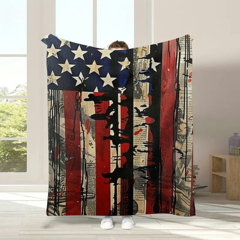 American flag, Emory Douglas, punk art Lightweight Blanket Lightweight ...