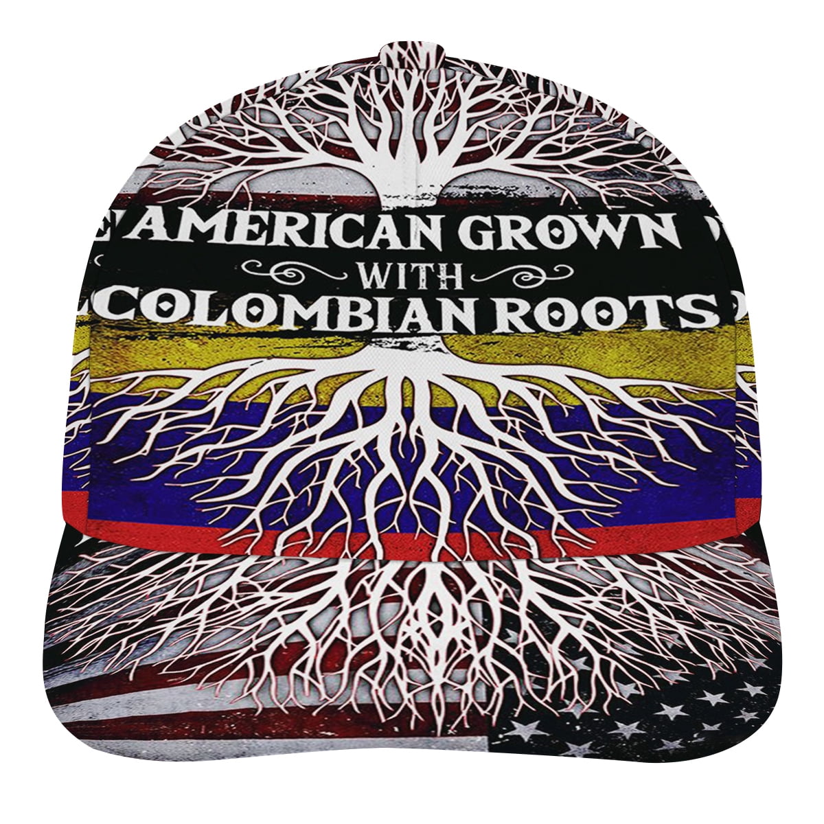 American flag Grown With Colombian Roots baseball cap hat - Walmart.com