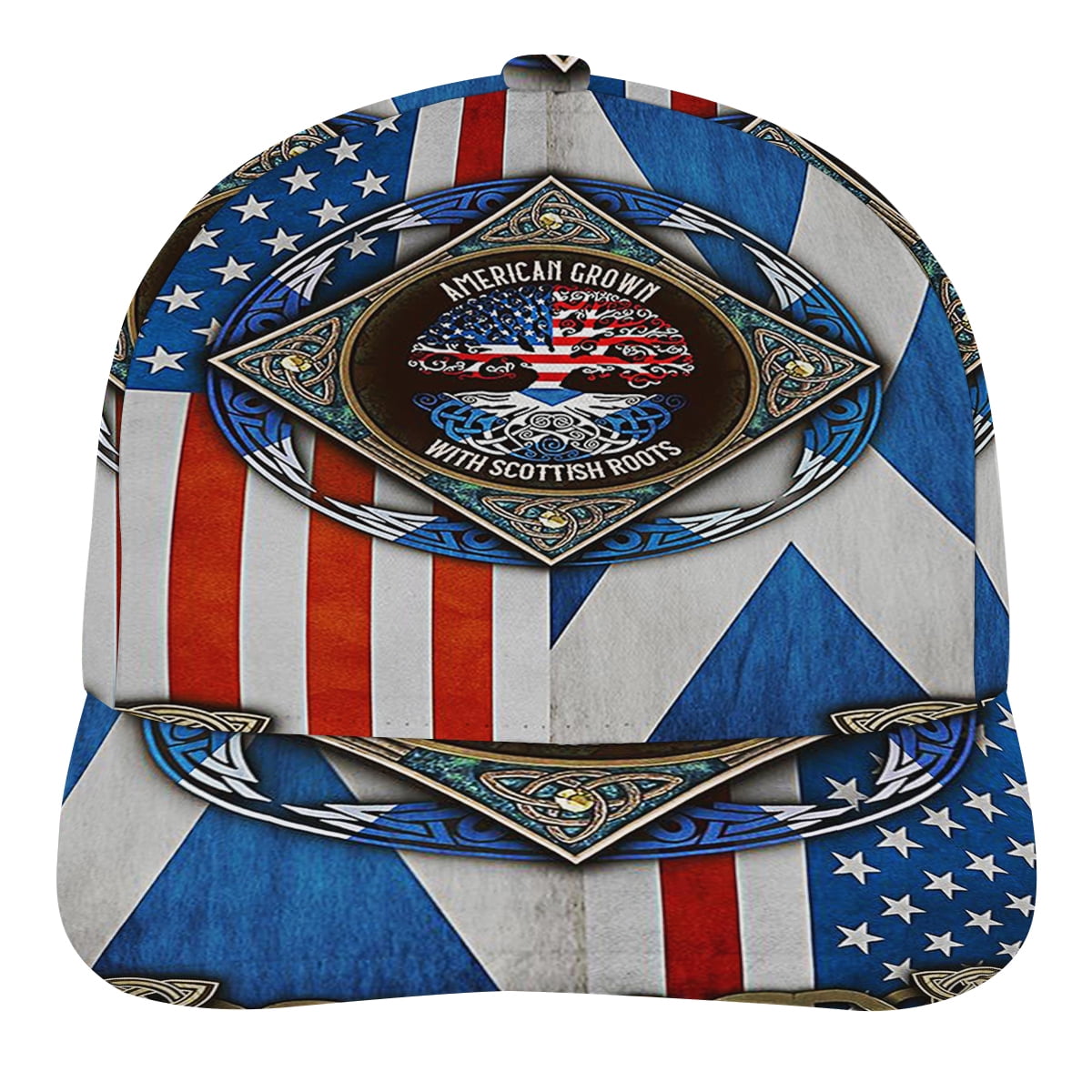 American flag Grown With Scottish Roots baseball cap hat - Walmart.com