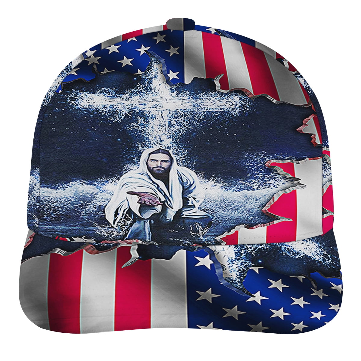 American flag Jesus Cool Jesus baseball cap hat - Walmart.com
