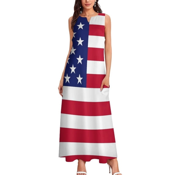 American flag Long Dress prom dresses wedding dresses for parties ...