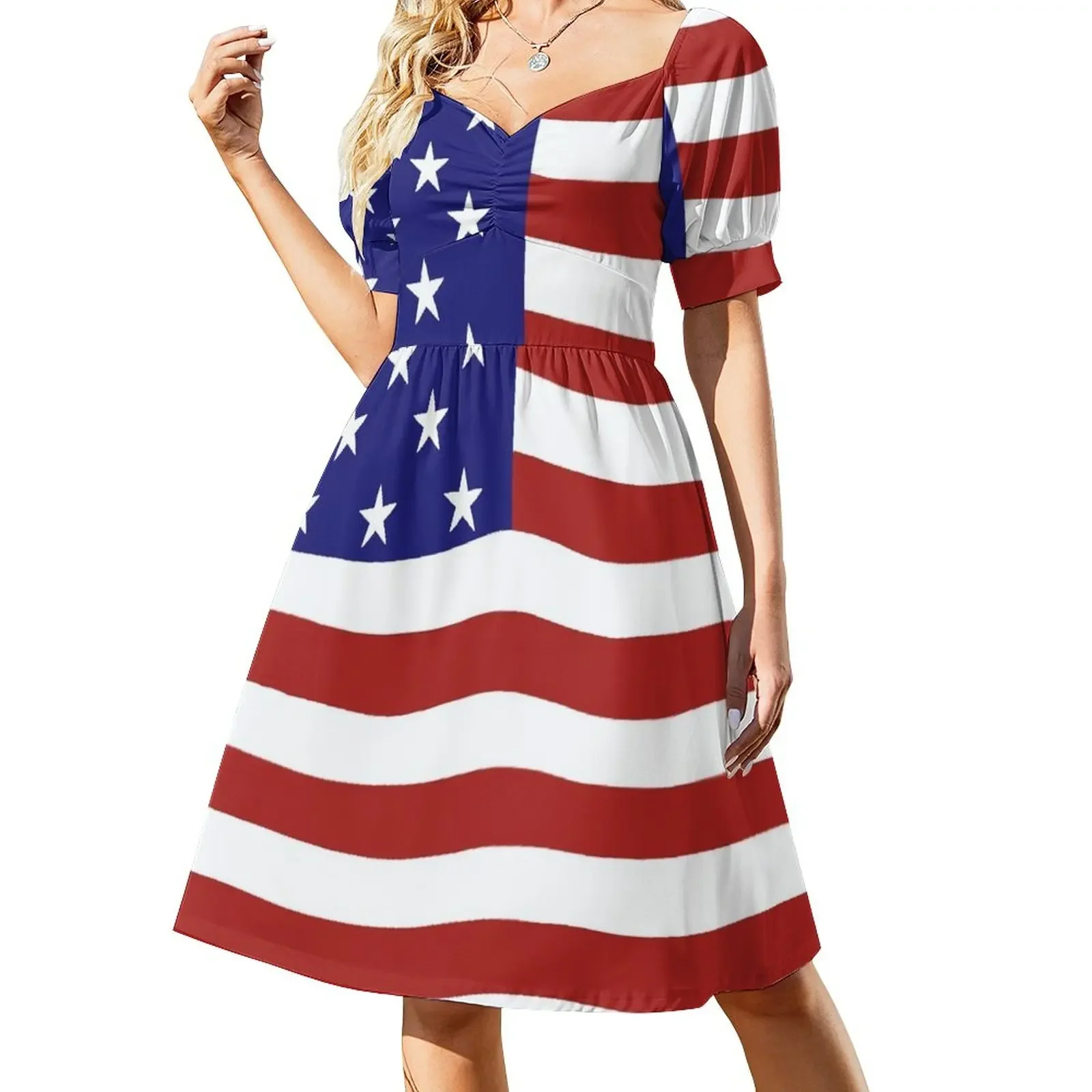 American flag Sleeveless Dress summer dresses womens 2025 festival ...