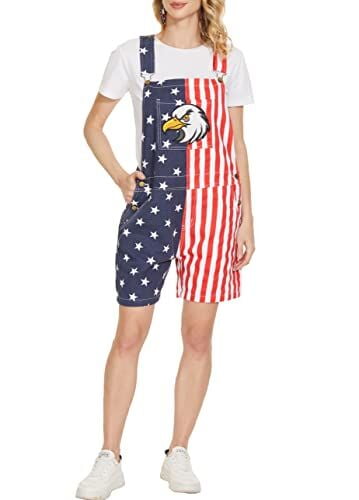American flag overalls embroidered Eagle, men's overalls with chest ...