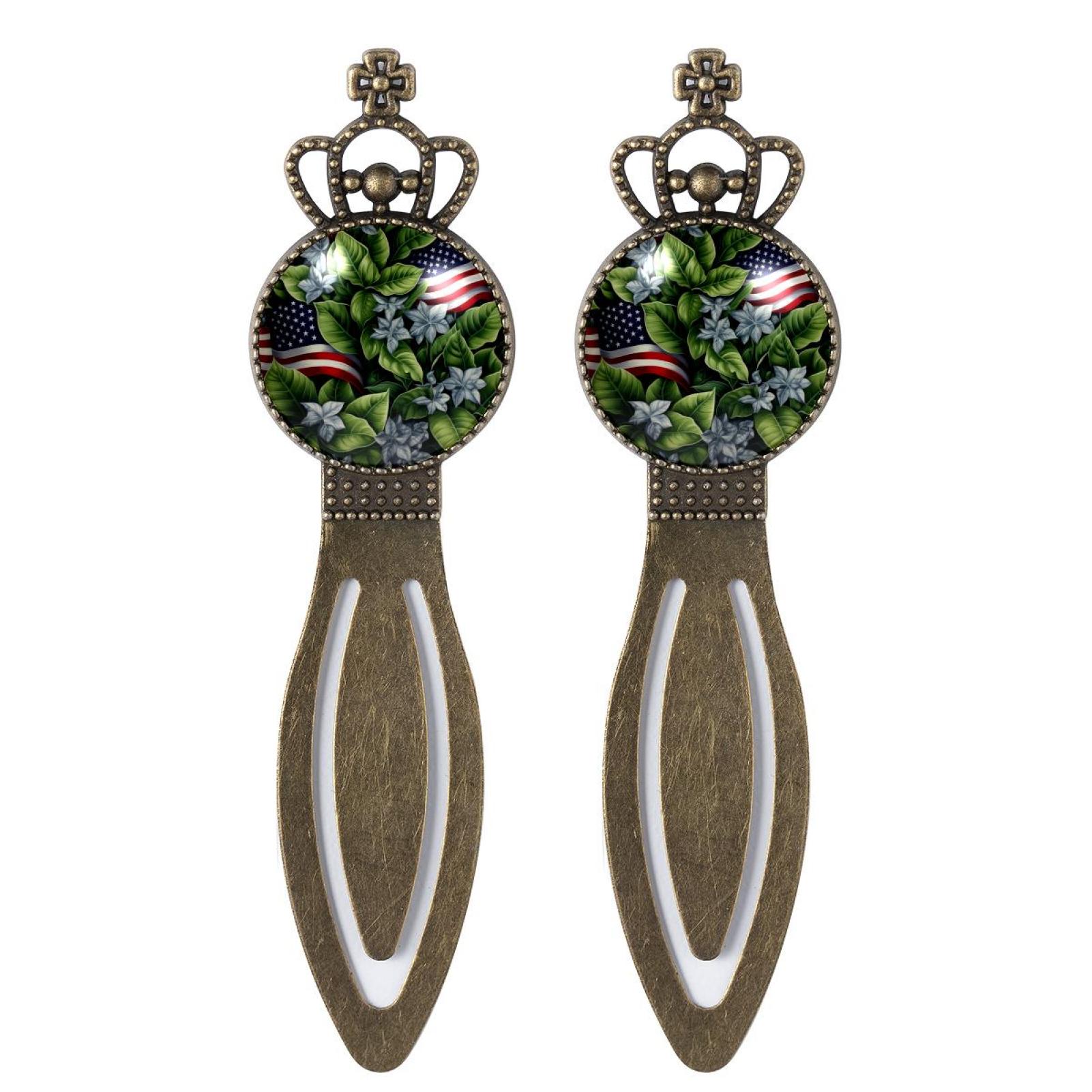 American flag plant Book Markers: Vintage Copper Crown-Shaped Bookmarks ...