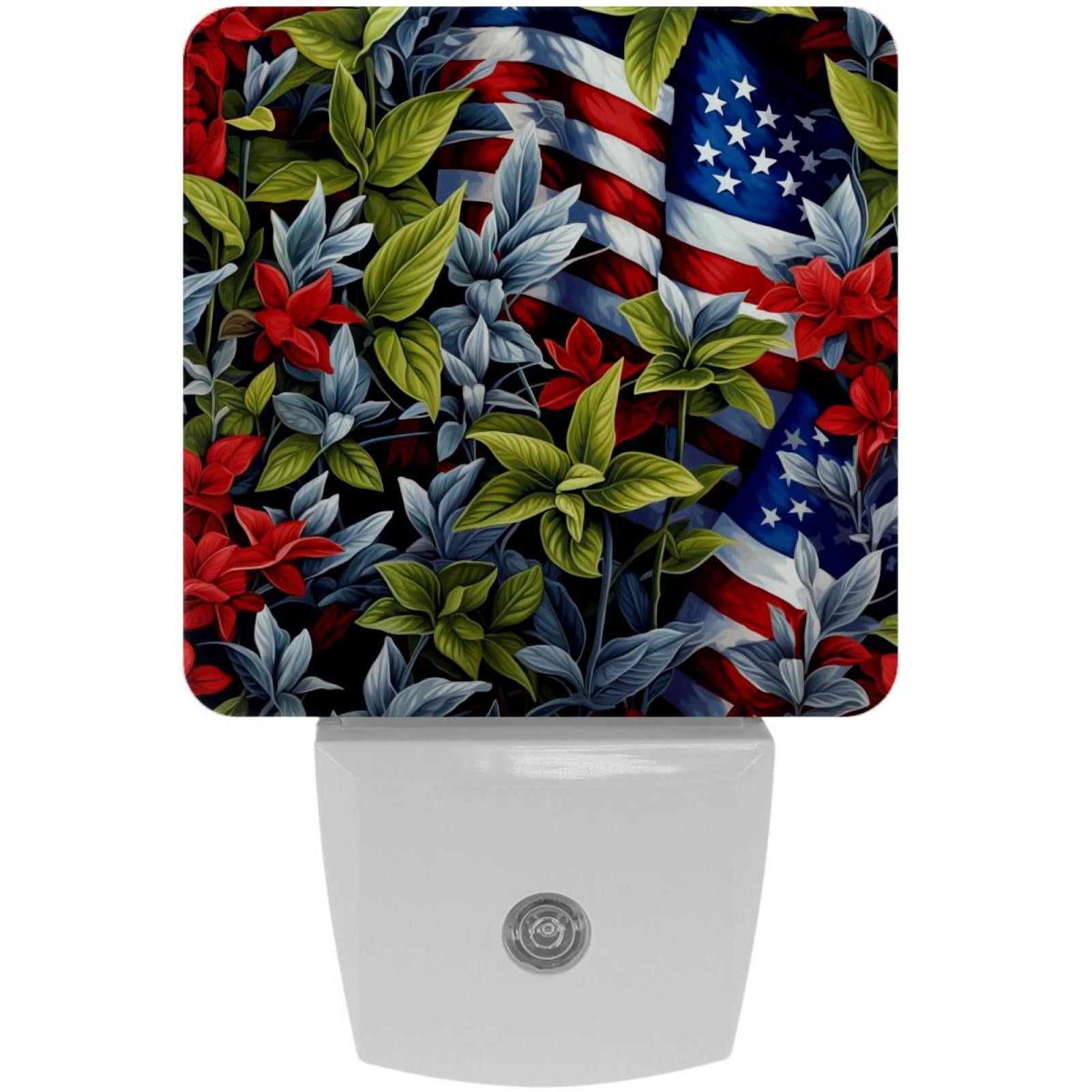 American flag plant LED Square Night Lights - Bedside Lighting Solution ...