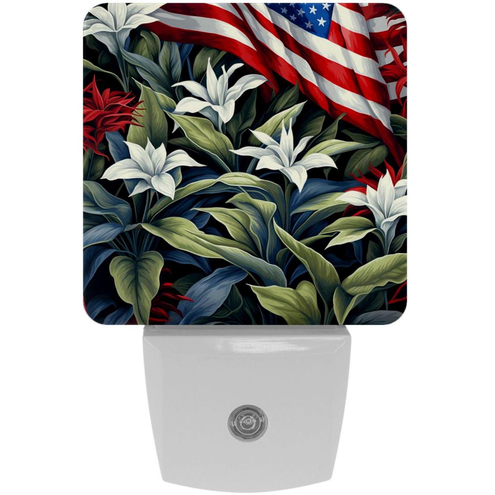 American flag plant LED Square Night Lights - Bedside Lighting Solution ...