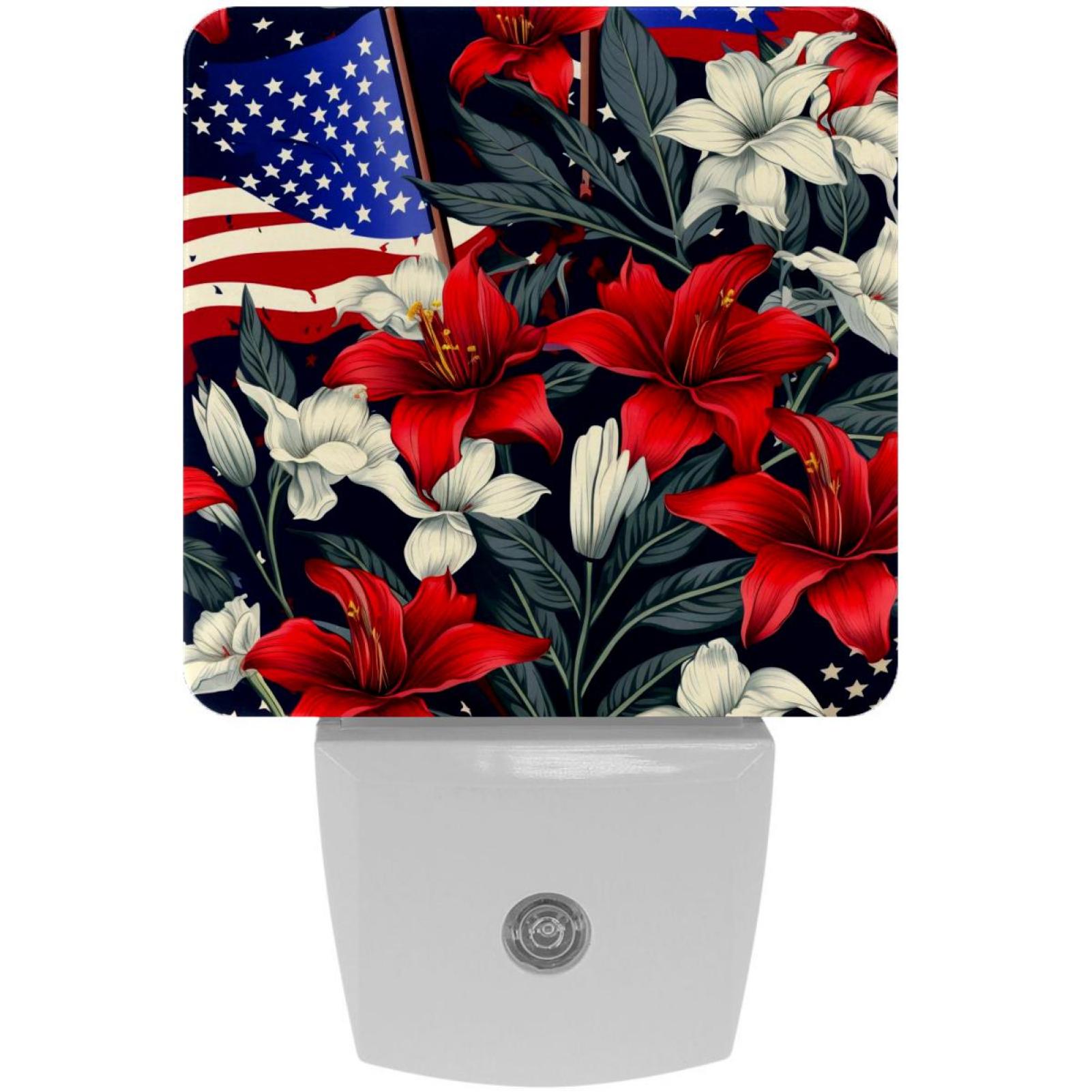 American flag plant LED Square Night Lights - Bright and Compact ...